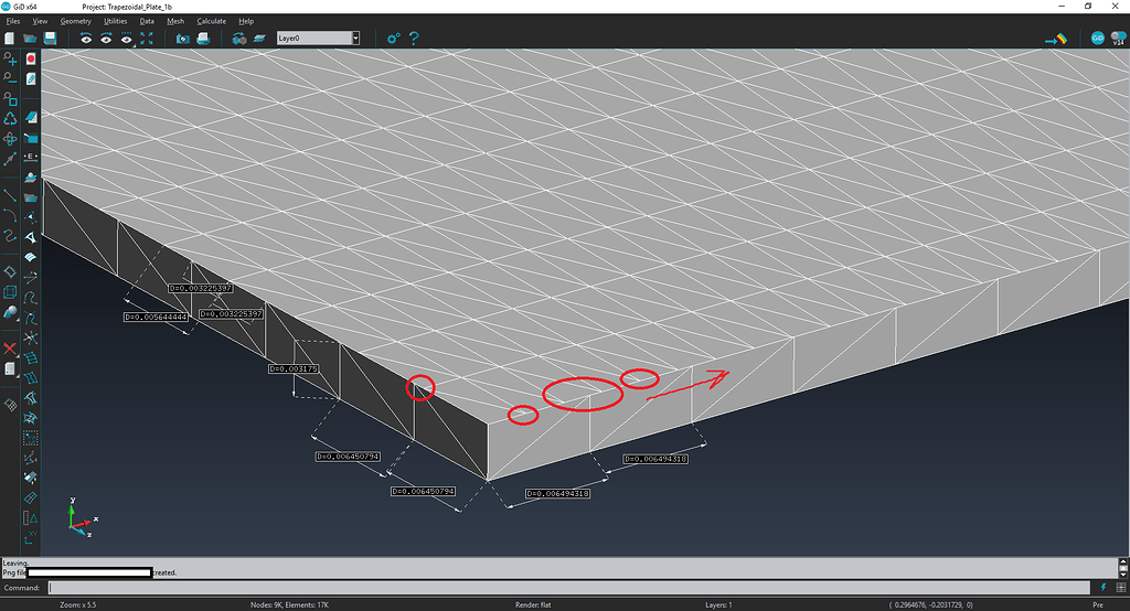 Eliminating Free Edges - Mesh - GiD Simulation